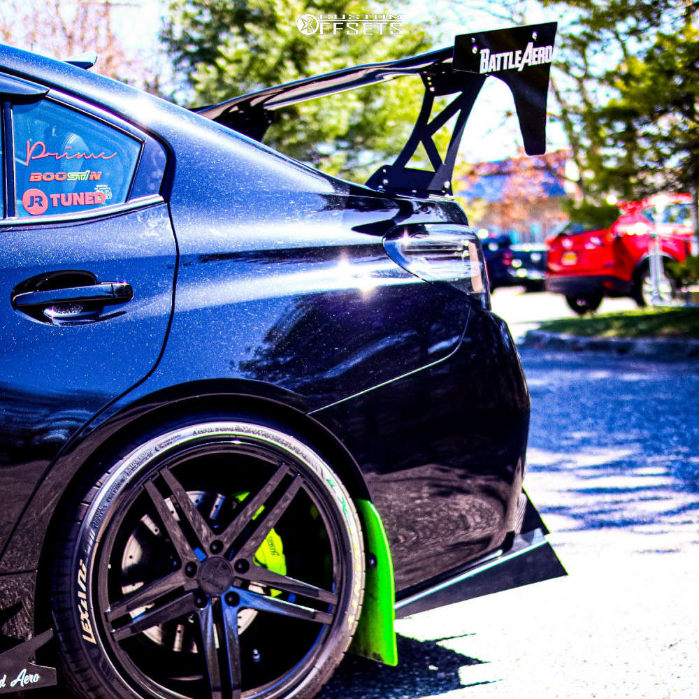 2018 Subaru WRX STI with 19x9.5 38 Verde Parallax and 255/35R19 Lexani ...