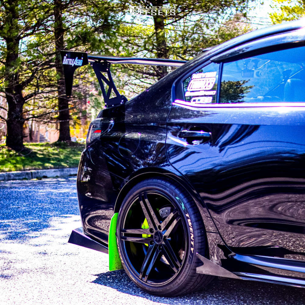 2018 Subaru WRX STI with 19x9.5 38 Verde Parallax and 255/35R19 Lexani ...