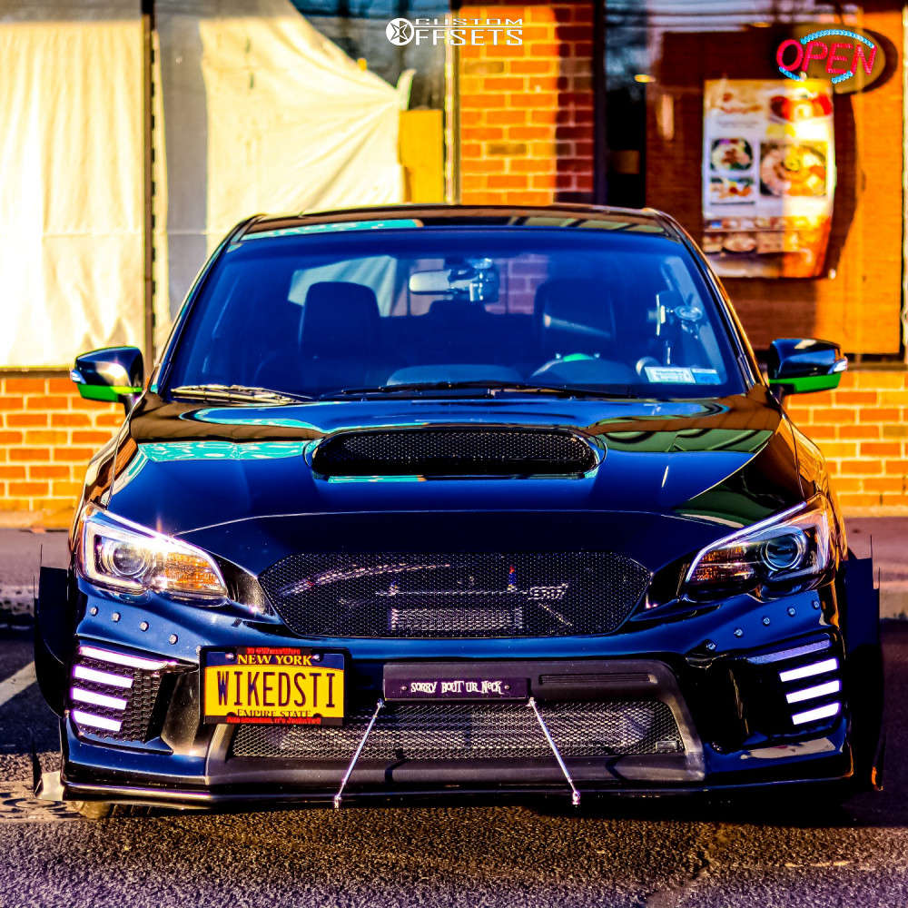 2018 Subaru WRX STI with 19x9.5 38 Verde Parallax and 255/35R19 Lexani ...