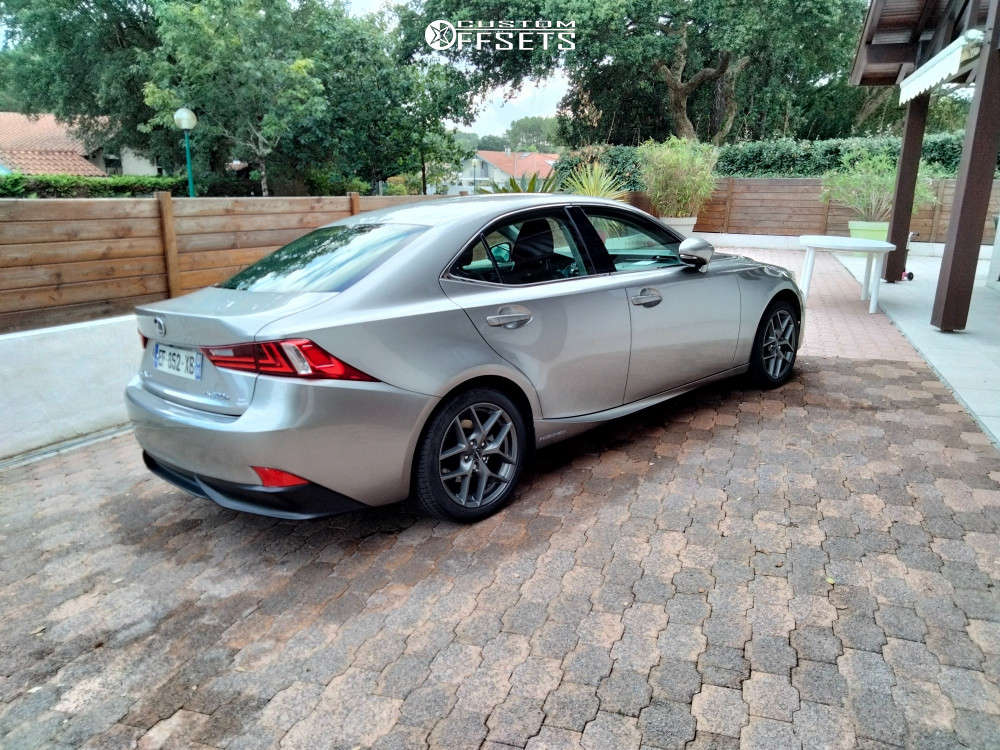 2016 Lexus IS300 with 17x7.5 40 Borbet Y Matt Titan and 225/45R17 ...