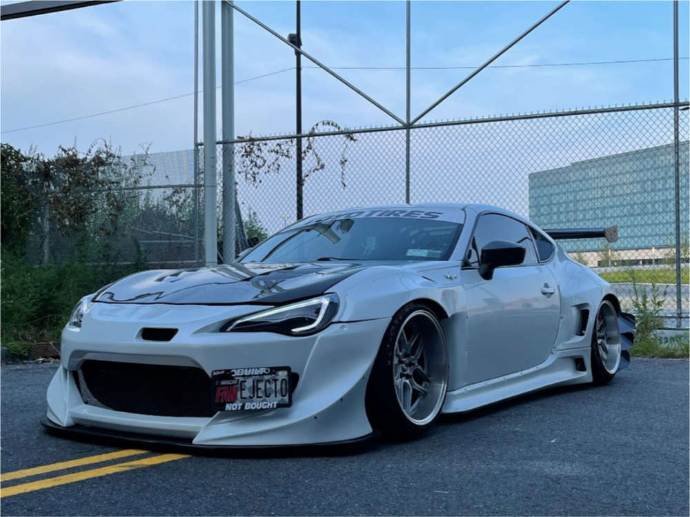 2015 Scion FR-S with 18x10.5 25 ESR Cs15 and 245/35R18 Toyo Tires Proxes Rr and Air Suspension ...