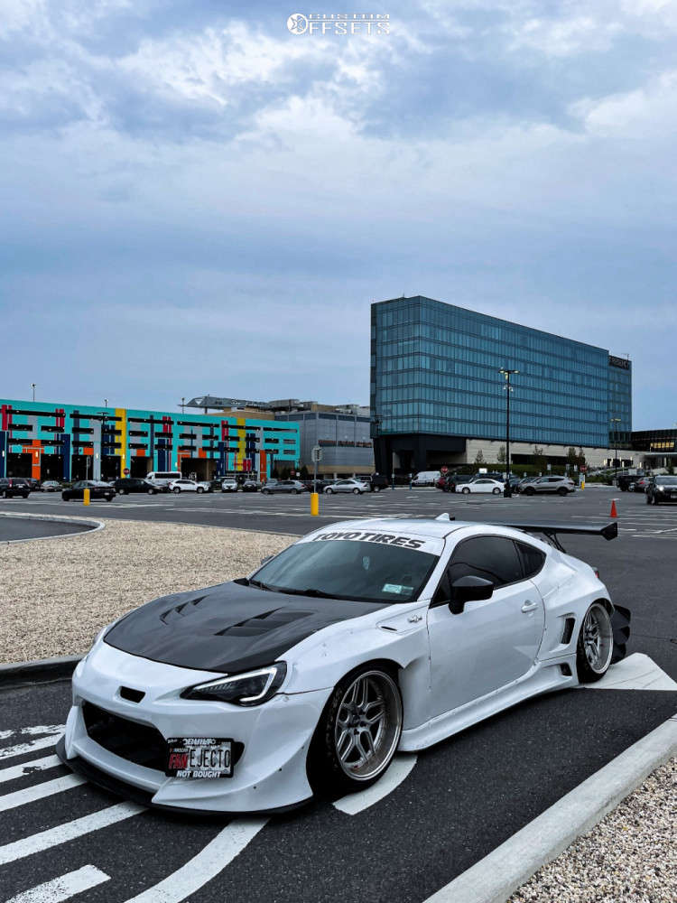 2015 Scion FR-S with 18x10.5 25 ESR Cs15 and 245/35R18 Toyo Tires Proxes Rr and Air Suspension ...