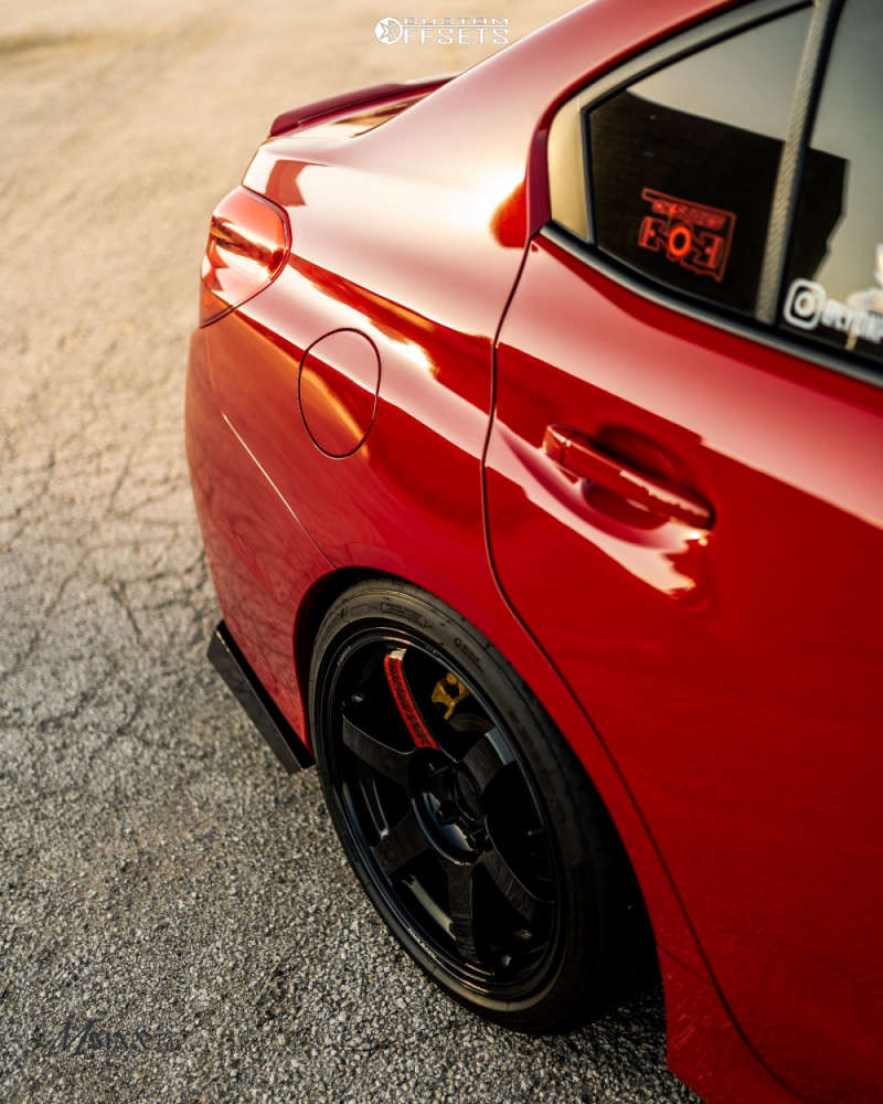 2017 Subaru WRX with 18x9.5 38 Volk Te37 and 255/35R18 Michelin All ...