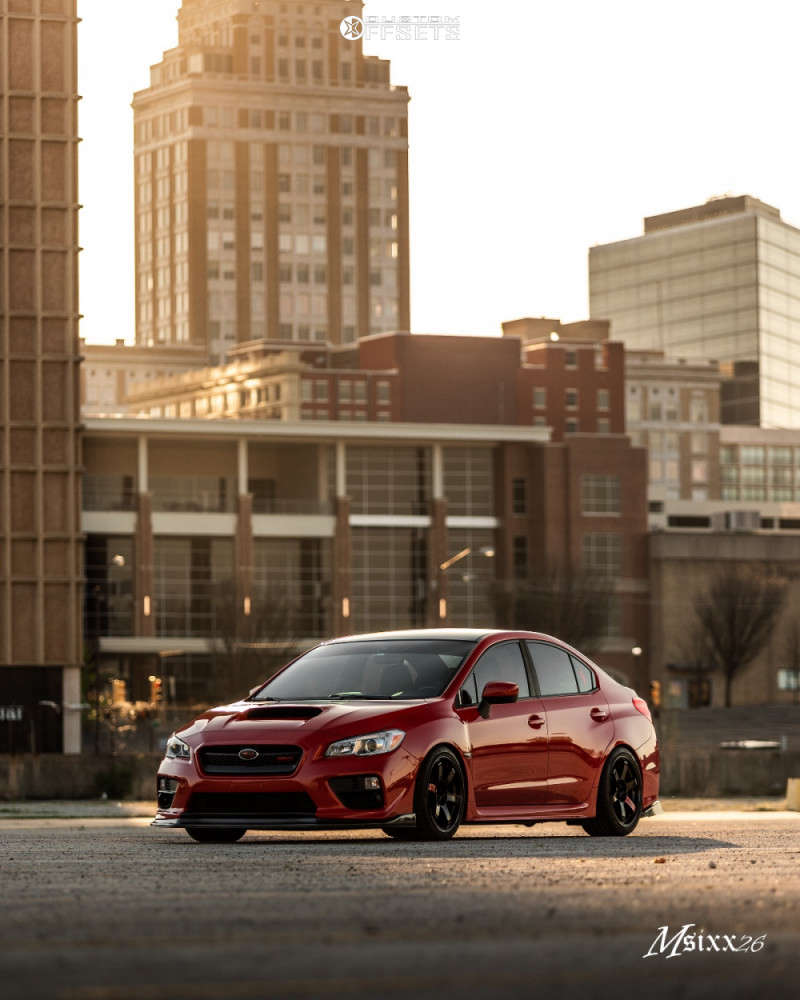 2017 Subaru WRX with 18x9.5 38 Volk Te37 and 255/35R18 Michelin All ...