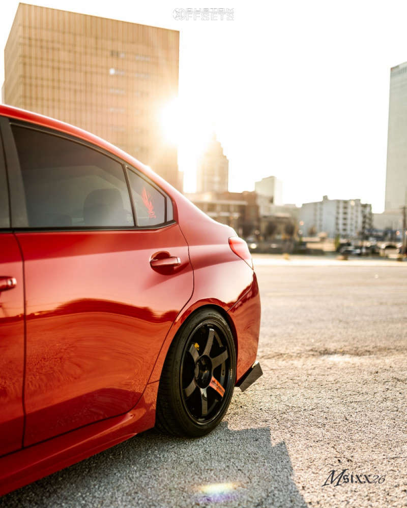 2017 Subaru WRX with 18x9.5 38 Volk Te37 and 255/35R18 Michelin All ...