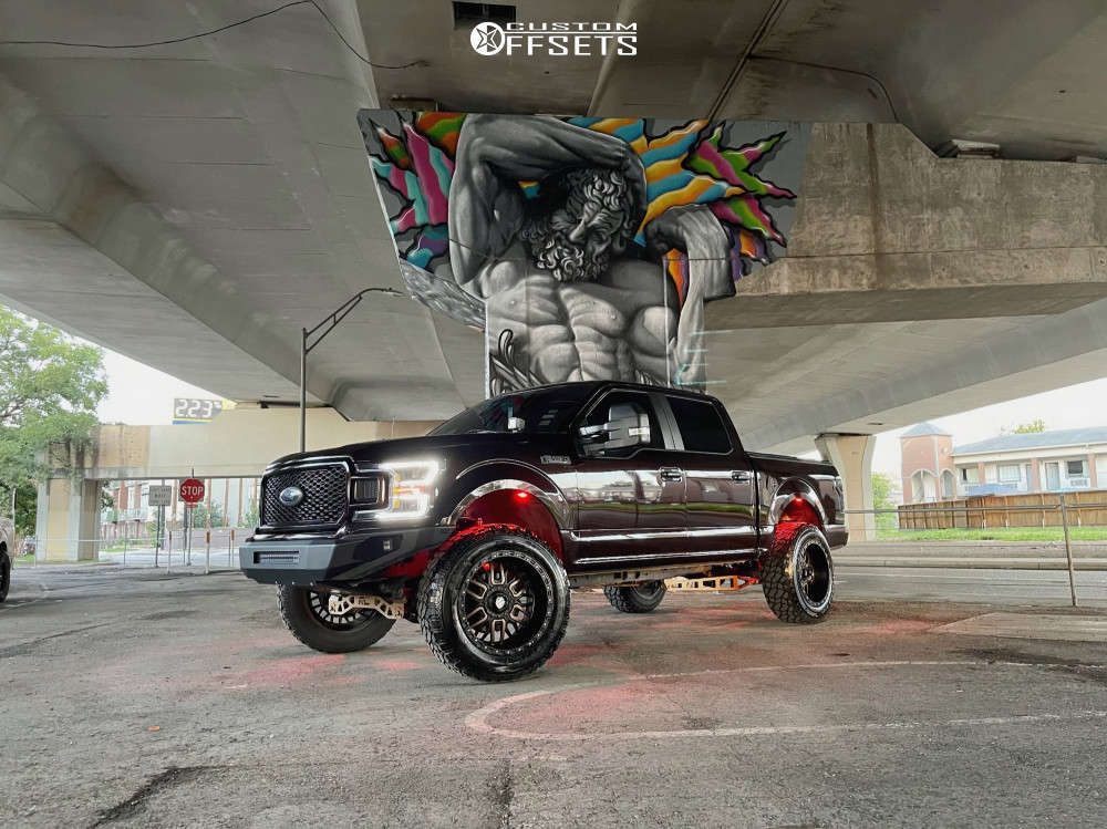 2018 Ford F-150 with 22x12 -51 Ballistic Tomahawk and 37/12.5R22 Aplus ...