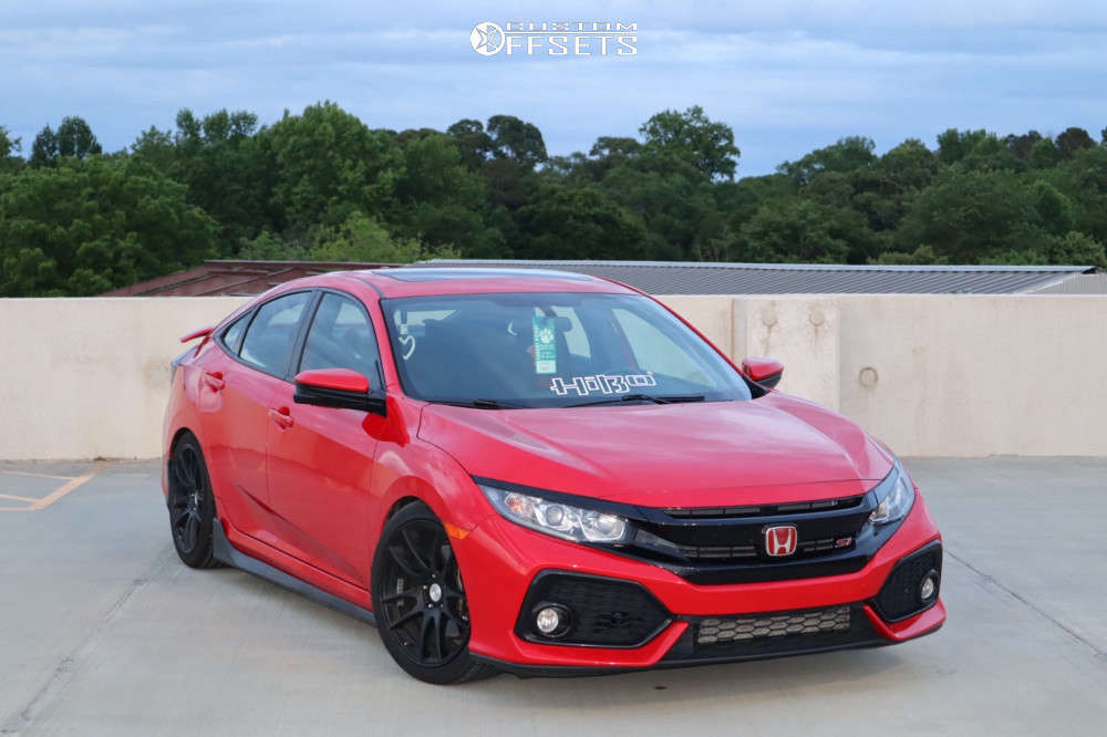 2017 Honda Civic with 18x8.5 35 AVID1 AV32 and 235/45R18 Kumho All ...