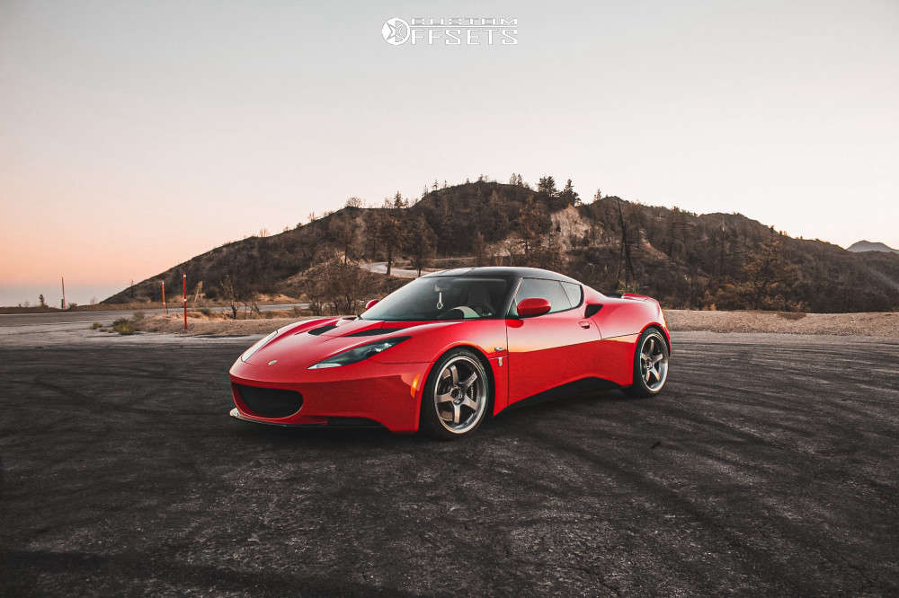 2011 Lotus Evora with 18x8.5 45 Advan Gt and 225/35R18 Yokohama Fleva ...
