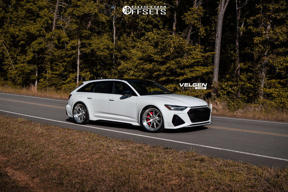 2021 Audi RS6 Avant with 22x10.5 7 Velgen Sl-9 and 305/35R22 ...