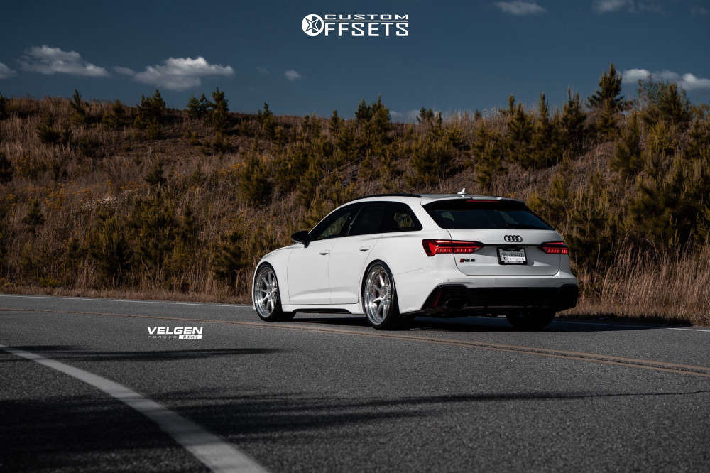 2021 Audi RS6 Avant with 22x10.5 7 Velgen Sl-9 and 305/35R22 ...