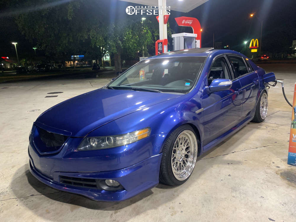 2007 Acura TL with 18x9.5 22 Whistler Sk1 and 225/40R18 Federal Formoza ...