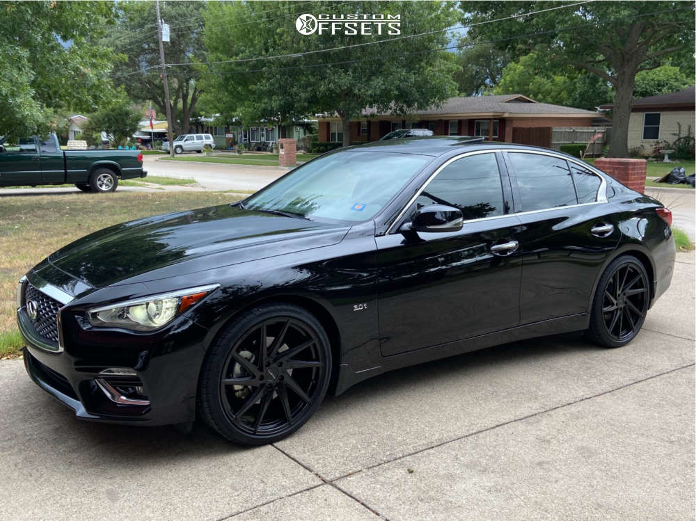 2018 INFINITI Q50 with 20x8.5 38 Ravetti M10 and 245/35R20 Vercelli ...
