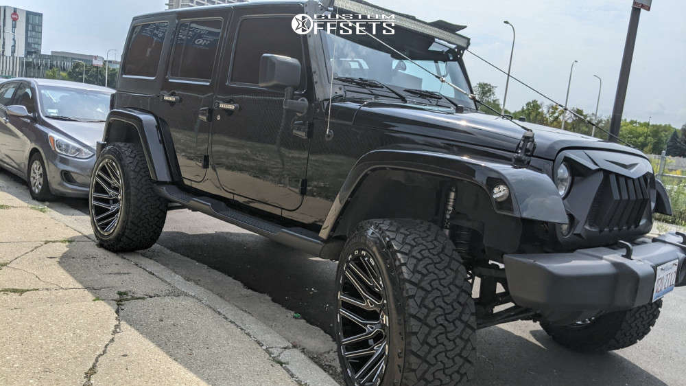 2016 Jeep Wrangler with 22x12 -44 TIS 554BM and 35/12.5R22 Venom Power ...