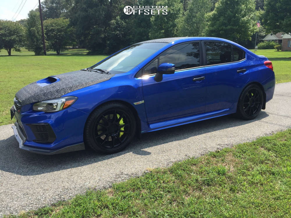 2021 Subaru WRX STI with 19x8.5 35 Motegi Mr152 and 245/35R19 Continental ExtremeContact DWS06 ...