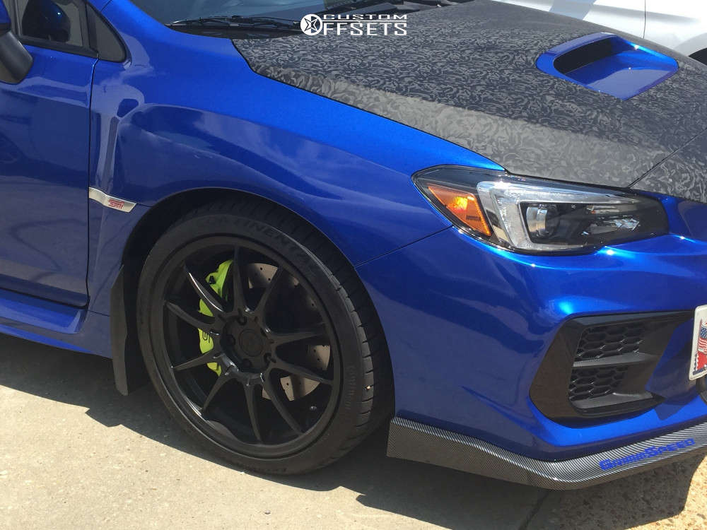 2021 Subaru WRX STI with 19x8.5 35 Motegi Mr152 and 245/35R19 Continental ExtremeContact DWS06 ...