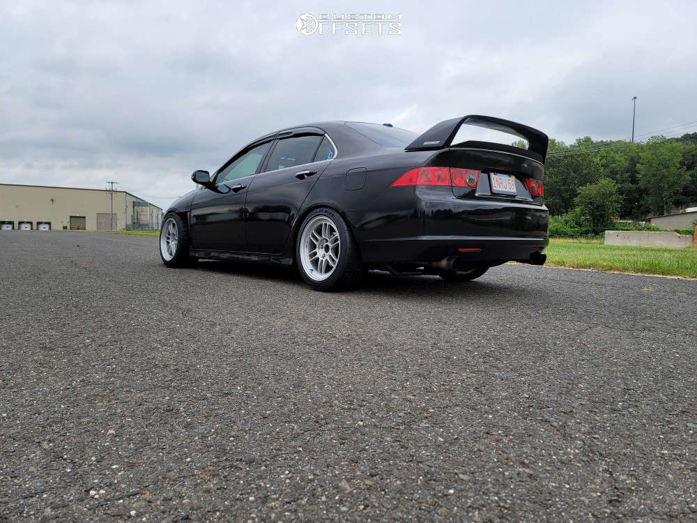 2006 Acura TSX with 17x9.5 23 Enkei Rpf1 and 255/40R17 Falken Azenis ...
