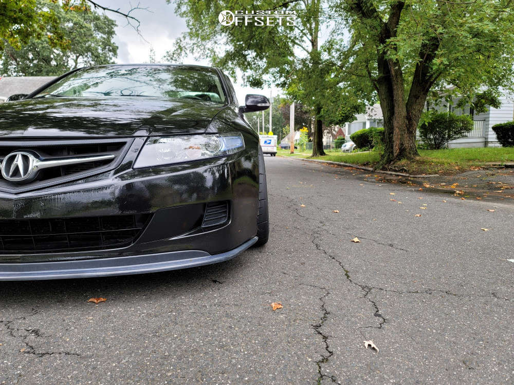 2006 Acura TSX with 17x9.5 23 Enkei Rpf1 and 255/40R17 Falken Azenis ...