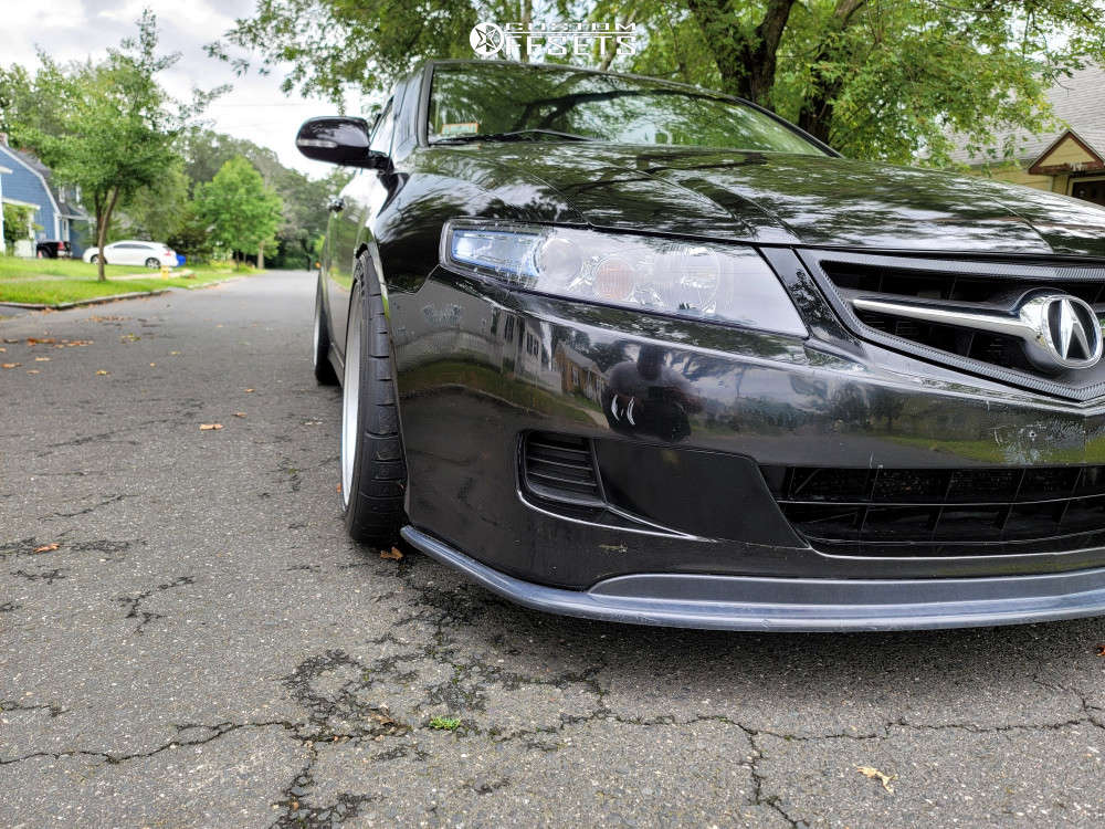 2006 Acura TSX with 17x9.5 23 Enkei Rpf1 and 255/40R17 Falken Azenis ...