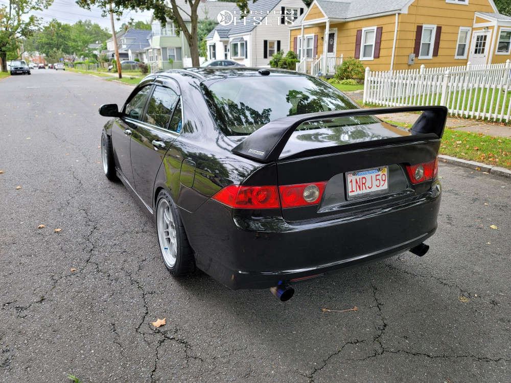 2006 Acura TSX with 17x9.5 23 Enkei Rpf1 and 255/40R17 Falken Azenis ...