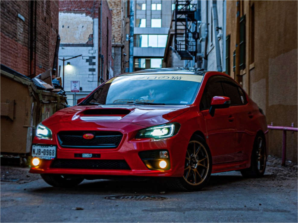 2017 Subaru WRX with 18x9 35 Konig Freeform and 255/35R18 Continental ...