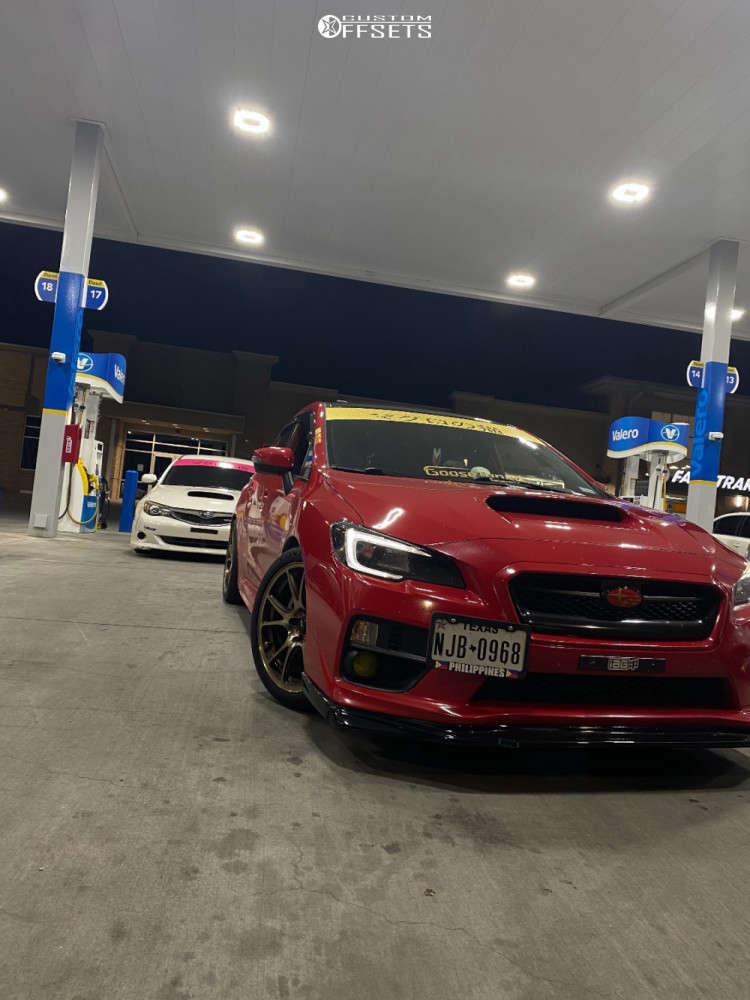 2017 Subaru WRX with 18x9 35 Konig Freeform and 255/35R18 Continental ...