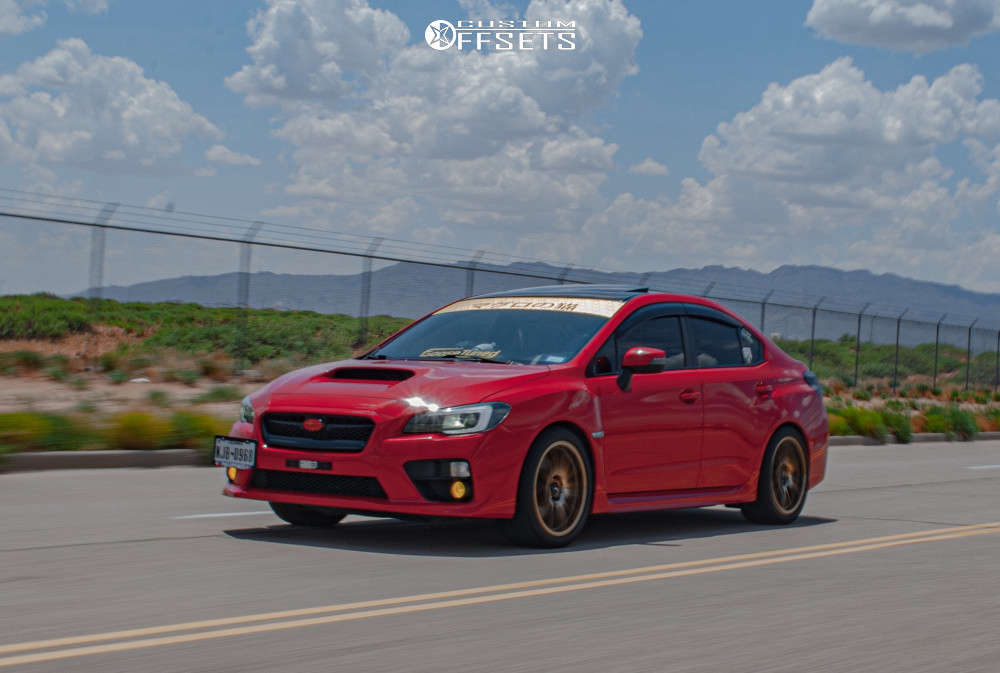 2017 Subaru WRX with 18x9 35 Konig Freeform and 255/35R18 Continental ...