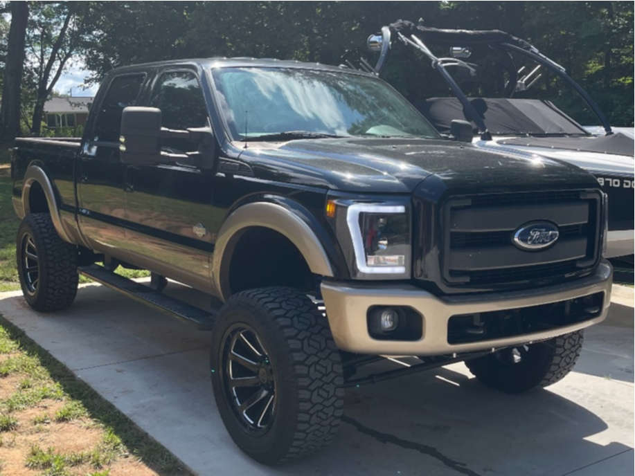 2011 Ford F-350 Super Duty with 22x12 -44 Black Rhino Thrust and 37/13 ...