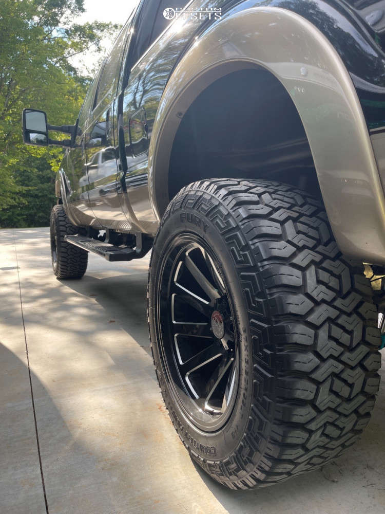 2011 Ford F-350 Super Duty with 22x12 -44 Black Rhino Thrust and 37/13 ...