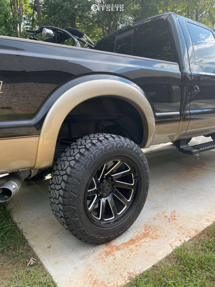 2011 Ford F-350 Super Duty with 22x12 -44 Black Rhino Thrust and 37/13 ...