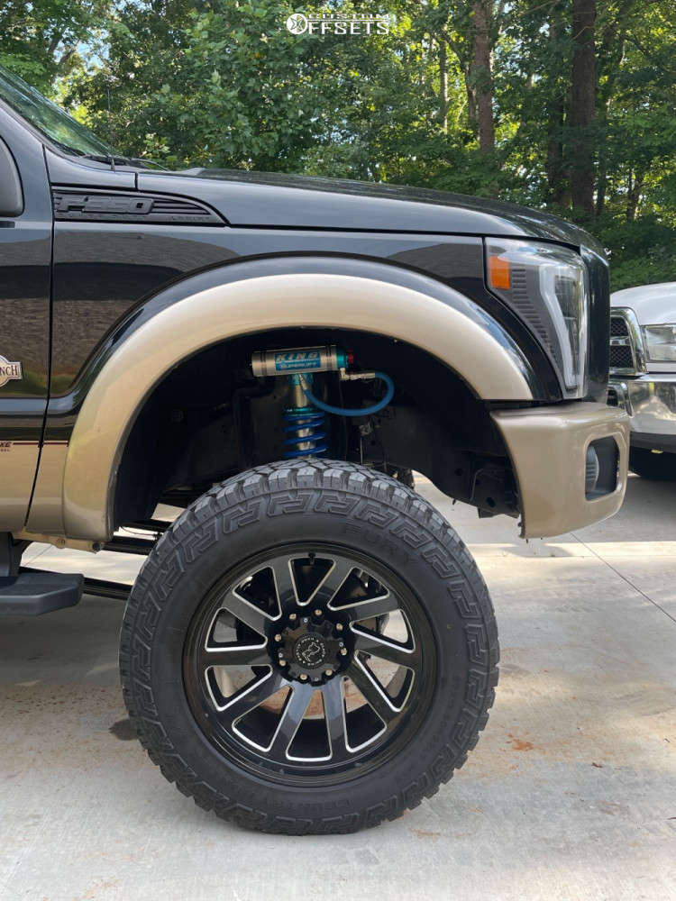 2011 Ford F-350 Super Duty with 22x12 -44 Black Rhino Thrust and 37/13 ...