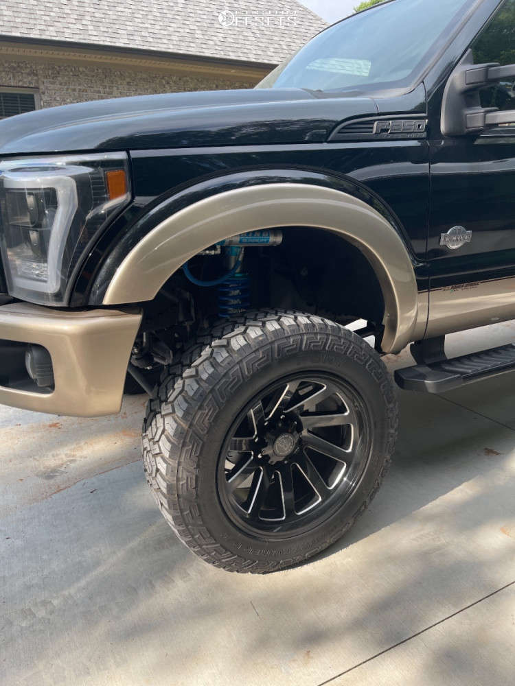 2011 Ford F-350 Super Duty with 22x12 -44 Black Rhino Thrust and 37/13 ...