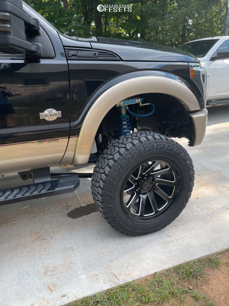 2011 Ford F-350 Super Duty with 22x12 -44 Black Rhino Thrust and 37/13 ...