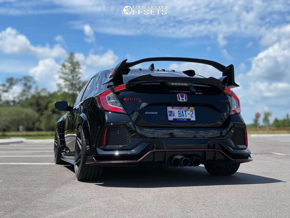 2018 Honda Civic with 18x9.5 35 ESR Rf15 and 265/35R18 Falken Pro G5 ...