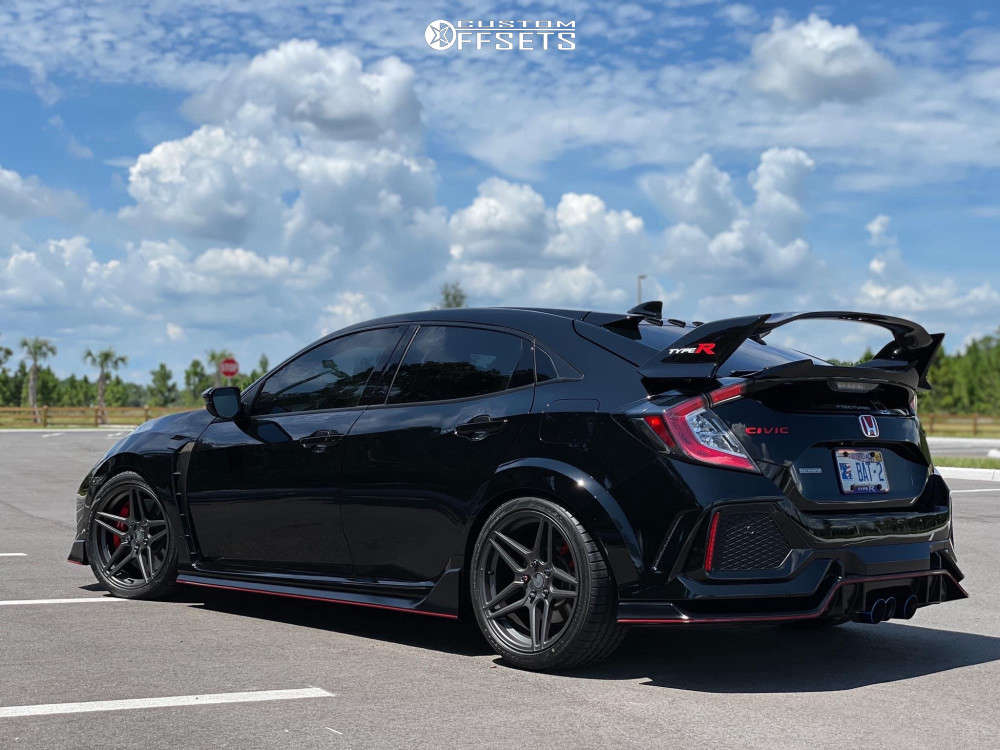 2018 Honda Civic with 18x9.5 35 ESR Rf15 and 265/35R18 Falken Pro G5 ...