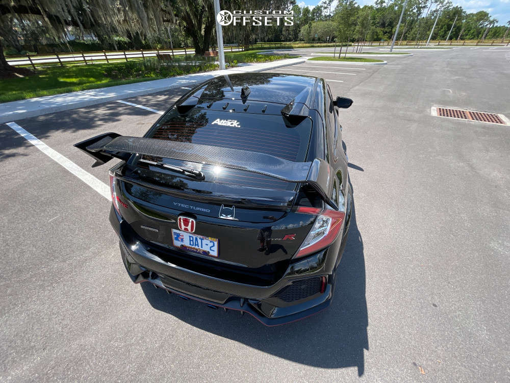 2018 Honda Civic with 18x9.5 35 ESR Rf15 and 265/35R18 Falken Pro G5 ...