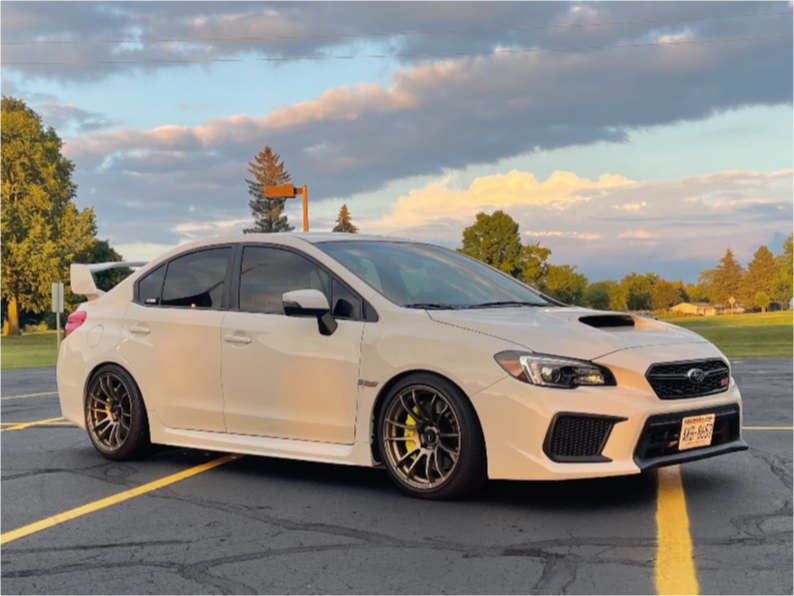 2019 Subaru WRX STI with 18x9.5 35 AVID1 AV20 and 255/35R18 Goodyear ...