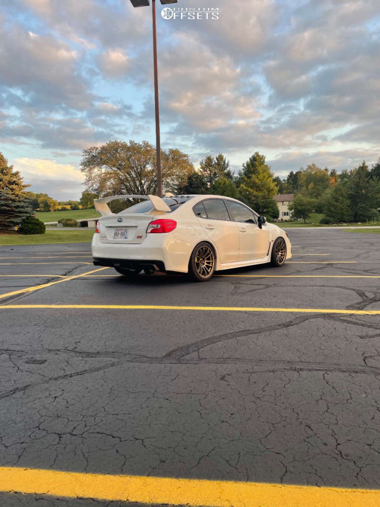 2019 Subaru WRX STI with 18x9.5 35 AVID1 AV20 and 255/35R18 Goodyear ...