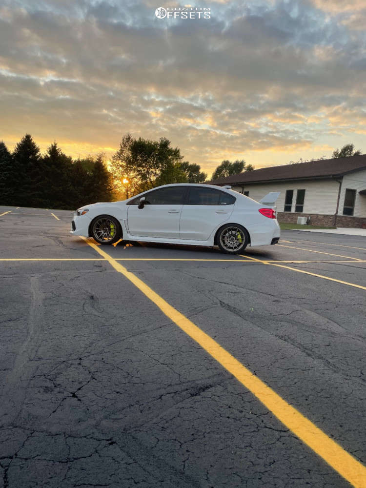 2019 Subaru WRX STI with 18x9.5 35 AVID1 AV20 and 255/35R18 Goodyear ...