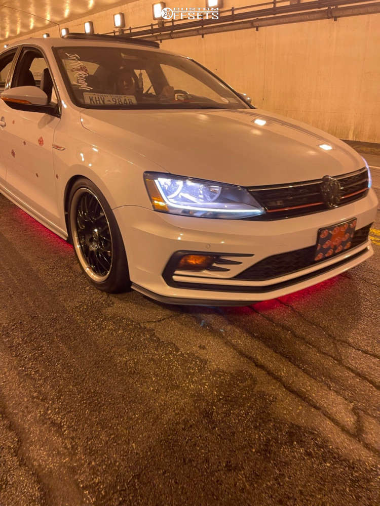 2017 Volkswagen Jetta with 18x8 45 Enkei Lusso and 225/40R18 Federal ...