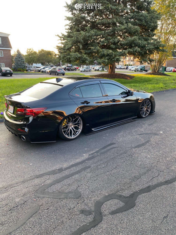 2018 Acura TLX with 20x9 38 Avant Garde M520-r and 225/35R20 Falken ...