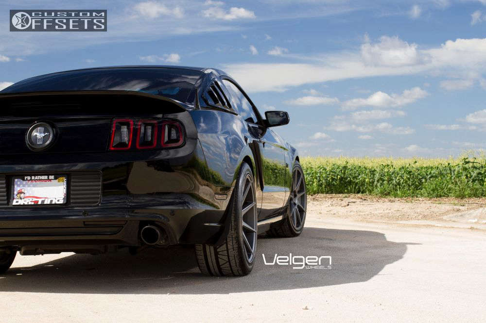 2013 Ford Mustang with 20x9 32 Velgen VMB9 and 275/35R20 Nitto Invo and ...