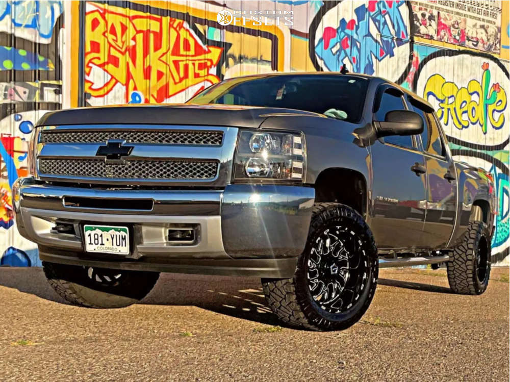 2012 Chevrolet Silverado 1500 with 20x10 -25 TIS 544B and 33/12.5R20 ...