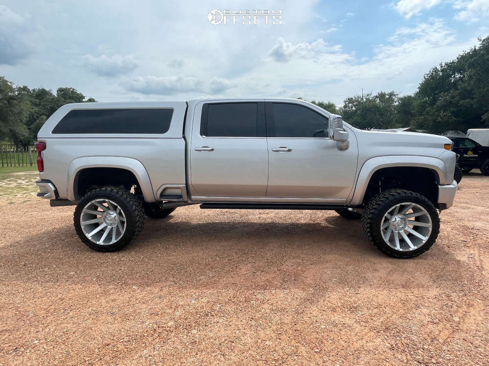 2021 Chevrolet Silverado 2500 HD with 24x14 -76 Fuel Contra and 375 ...