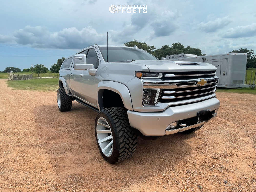 2021 Chevrolet Silverado 2500 HD with 24x14 -76 Fuel Contra and 375 ...