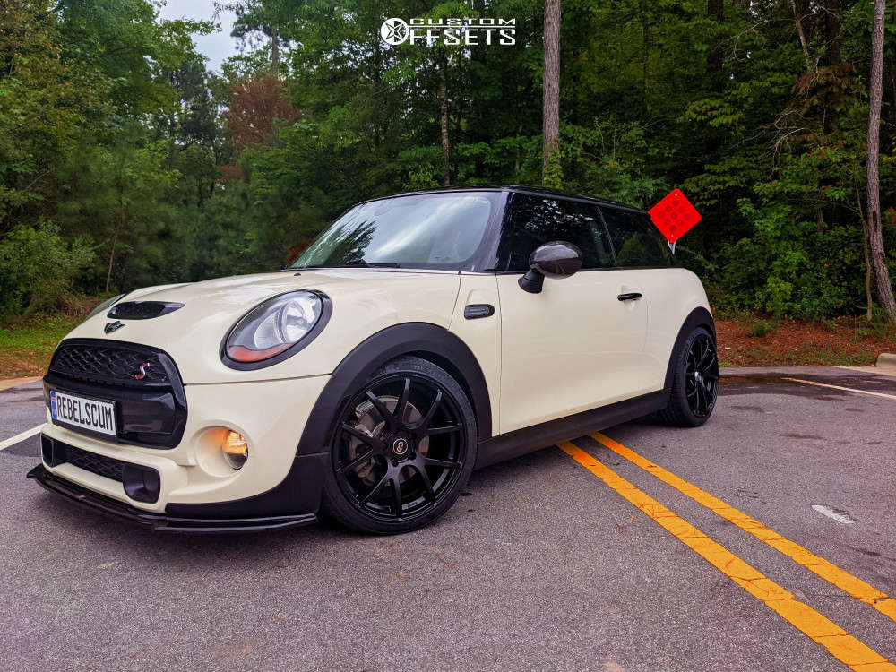 2015 Mini Cooper with 18x8 45 Enkei M52 and 215/40R18 Nexen N Fera Au7 ...