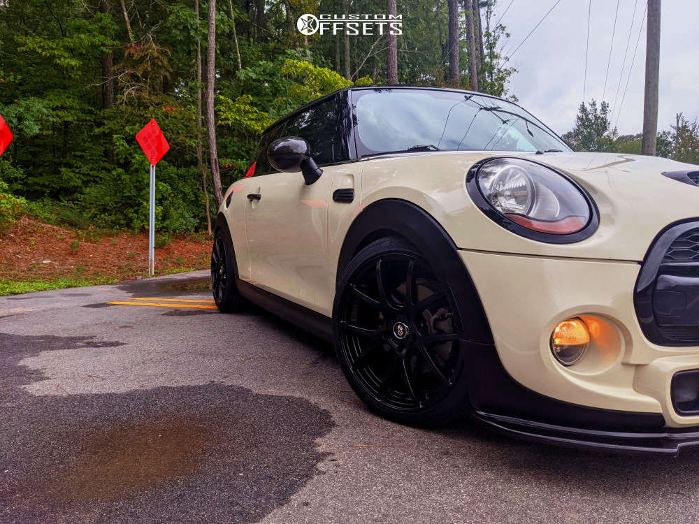 2015 Mini Cooper with 18x8 45 Enkei M52 and 215/40R18 Nexen N Fera Au7 ...