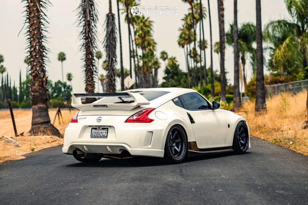 2012 Nissan 370Z with 18x10.5 12 Volk Te37 and 255/35R18 Federal SS595 ...