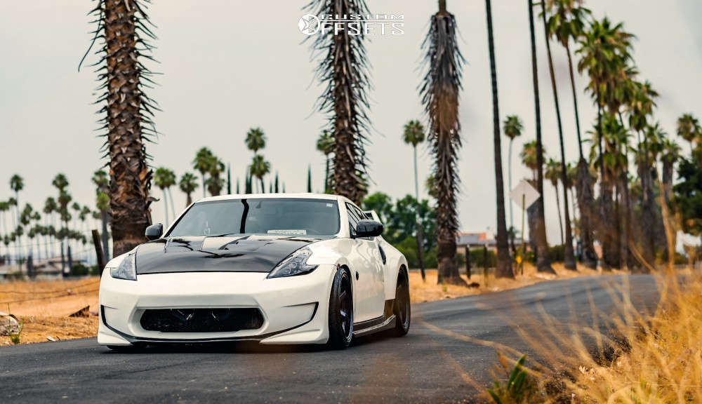 2012 Nissan 370Z with 18x10.5 12 Volk Te37 and 255/35R18 Federal SS595 ...