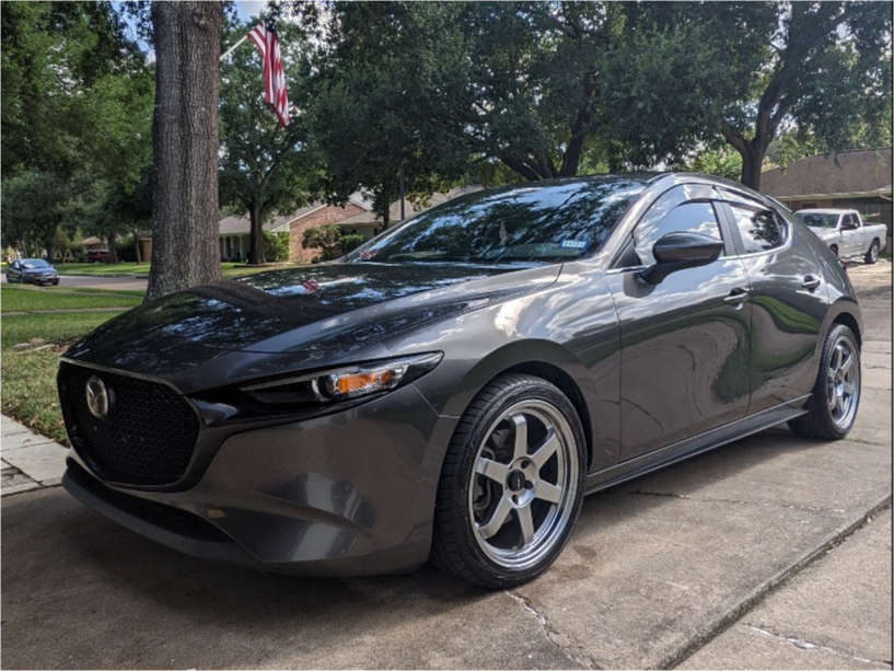 2019 Mazda 3 with 18x8 35 AVID1 AV6 and 235/40R18 Achilles Atr Sport 2 ...