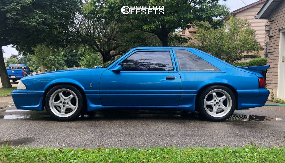 1988 Blue Mustang With Custom Wheels